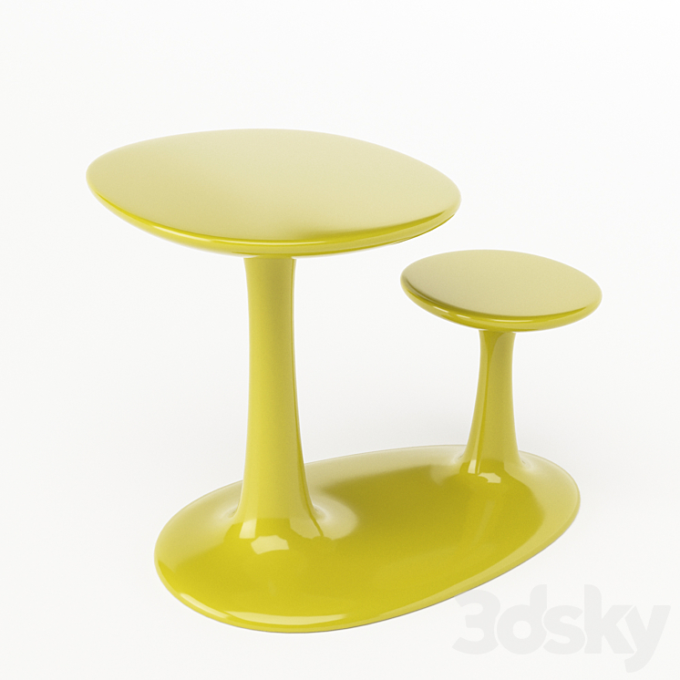 Children's table Tog Alfie Funghi - Table + Chair - 3D model