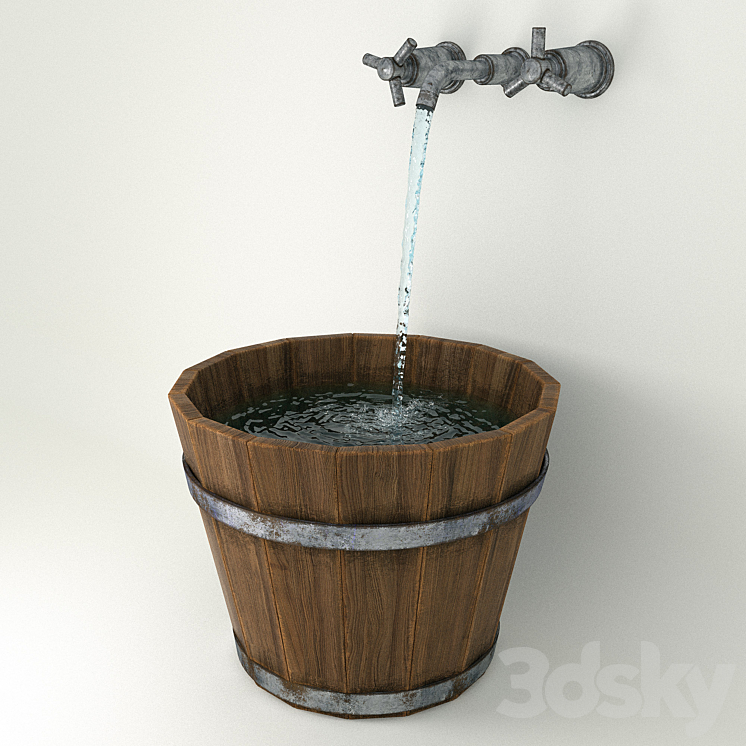 Bucket with water - Miscellaneous - 3D model