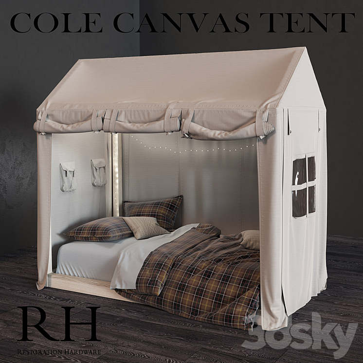 COLE CANVAS TENT - Bed - 3D model