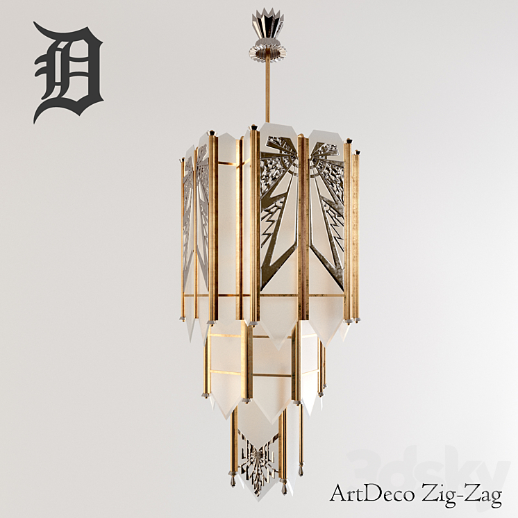 Zig zag - Pendant light - 3D model