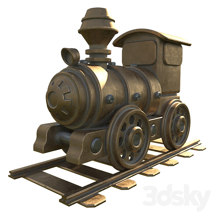 statuette steam locomotive - Other decorative objects - 3D model