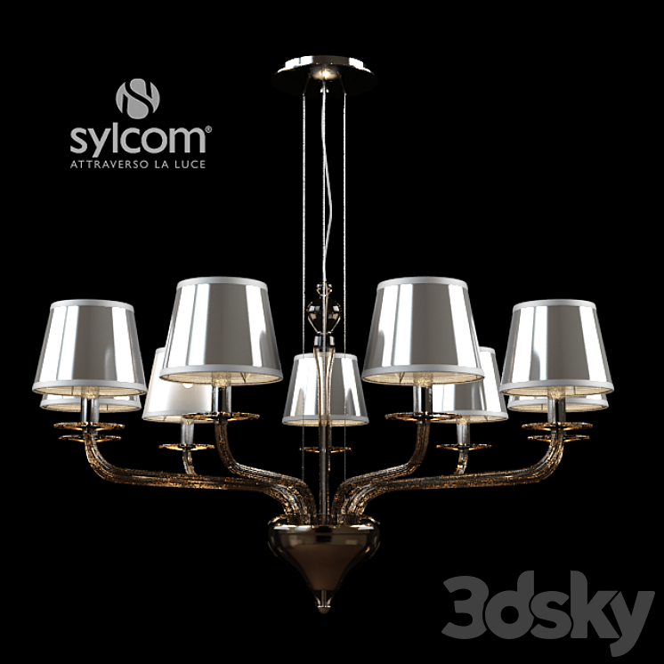 Sylcom 2010-9 - Pendant light - 3D model