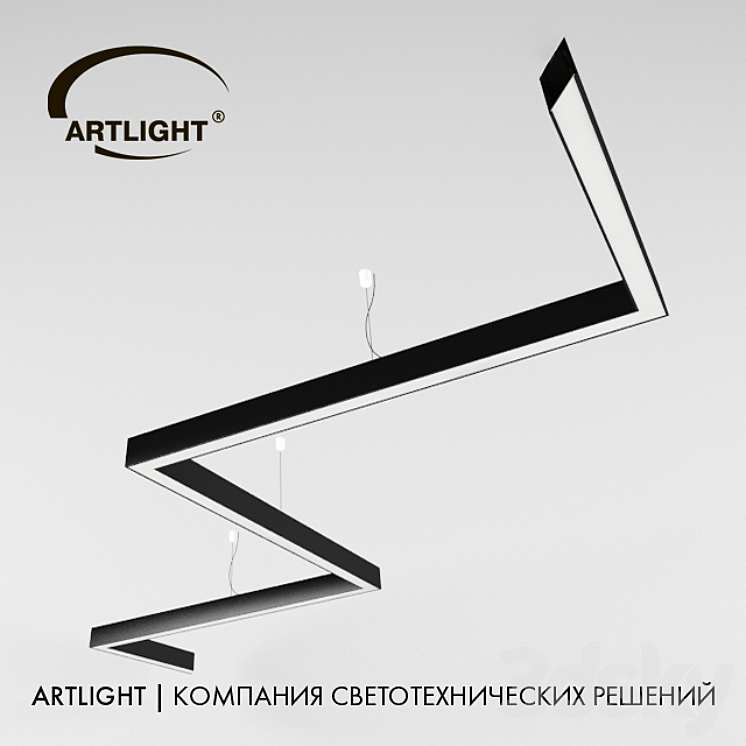 ARTLIGHT_ART-PROF_LED_CORNER - Pendant light - 3D model