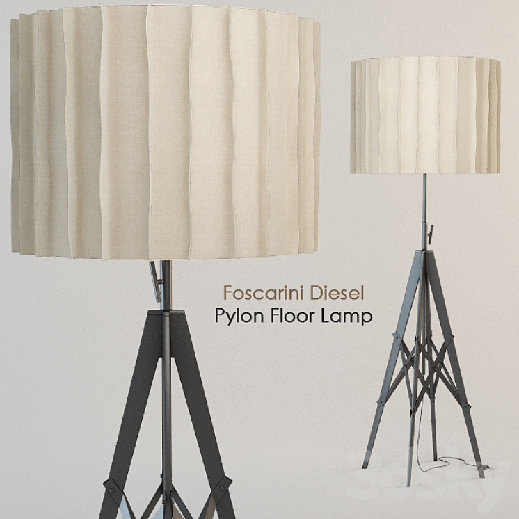 Foscarini Diesel - Pylon floor lamp - Floor lamp - 3D model