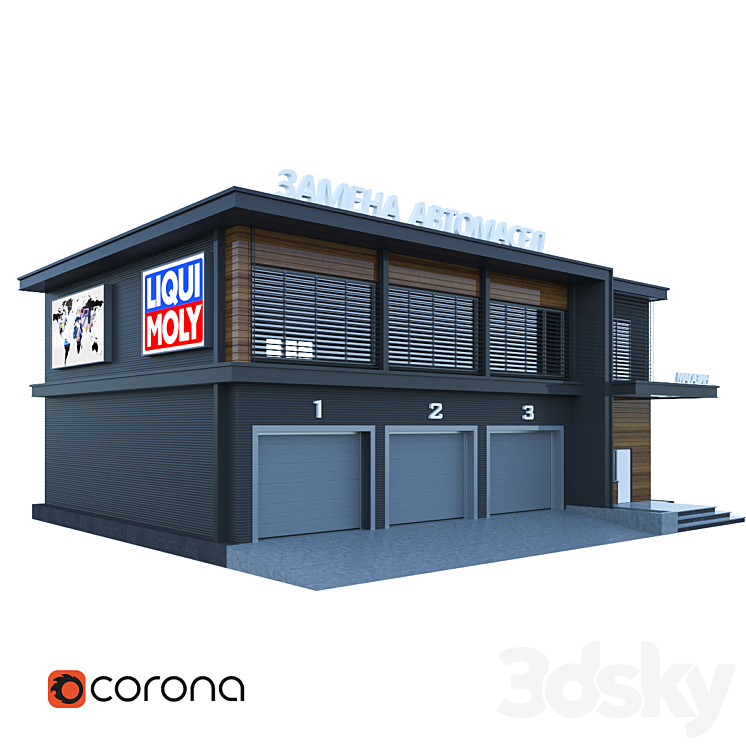 Service Stations - Building - 3D model