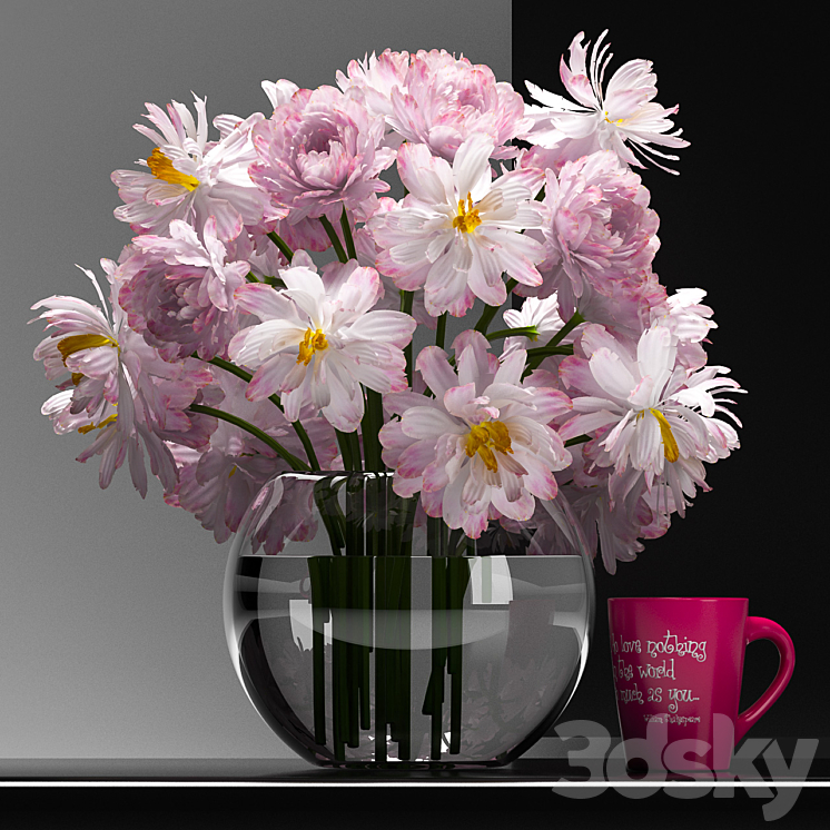 FLOWER SET 18 - Bouquet - 3D model