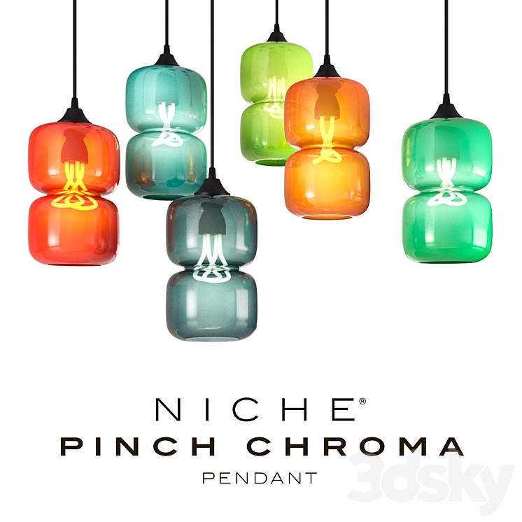 Niche Modern PINCH CHROMA - Pendant light - 3D model