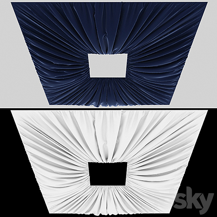Ceiling Fabric - Curtain - 3D model