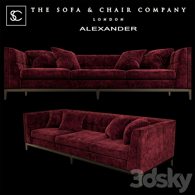 Alexander sofa - Sofa - 3D model