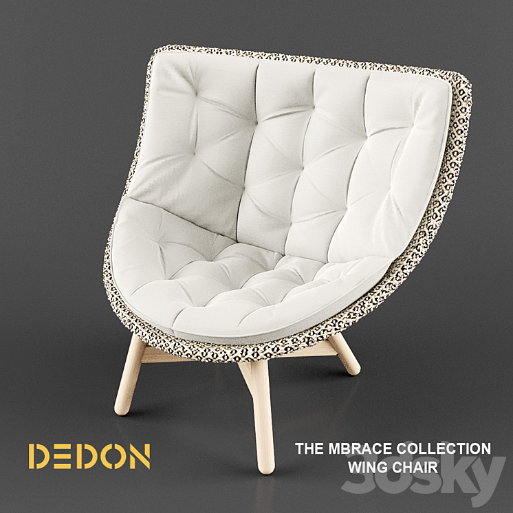 Dedon Mbrace Wing Chair - Arm chair - 3D model