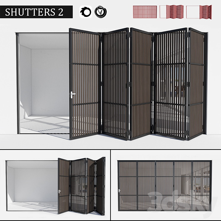 Shutters 2 - Doors - 3D model