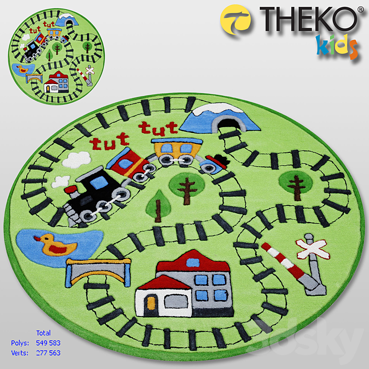 Carpet Theko Maui 4075 green - Carpets - 3D model