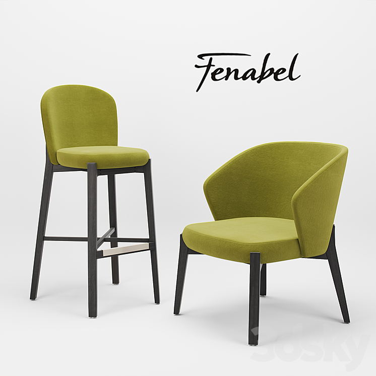Fenabel Elicia Collection - Arm chair - 3D model