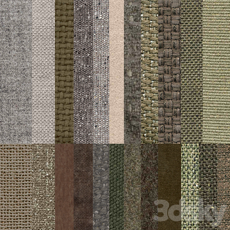 Seamless Fabrics RAL Color Range 6 - Fabric - 3D model