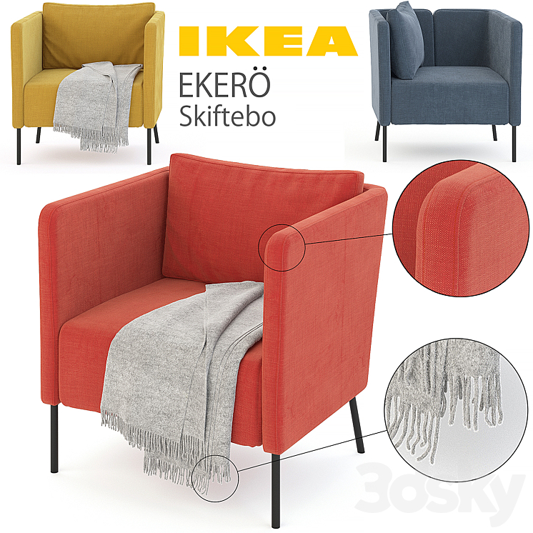 IKEA EKERO SET - Arm chair - 3D model