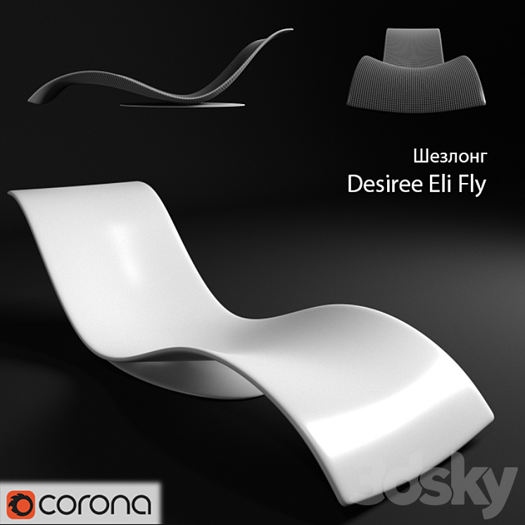 Italian chaise longue Desiree Eli Fly - Other - 3D model