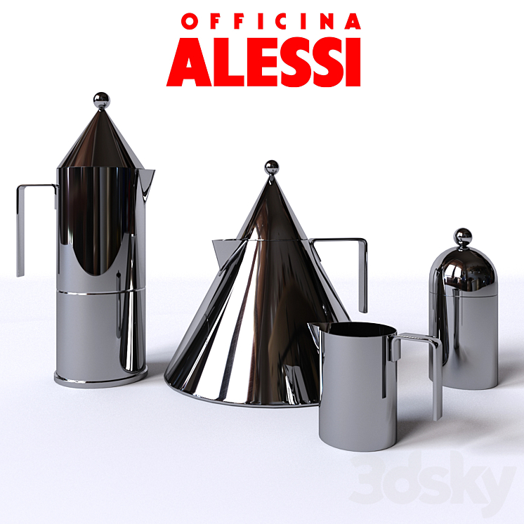 Set designer tableware from Alessi - Tableware - 3D model