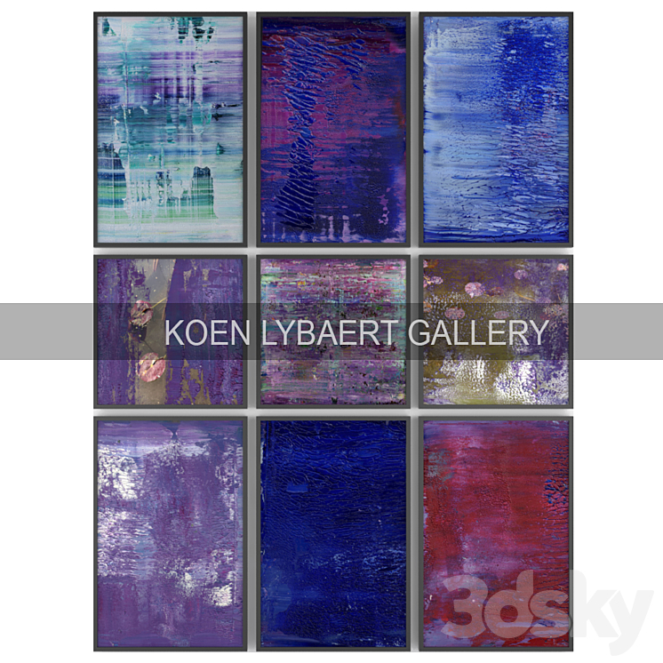 Paintings by Koen Lybaert | set 11 - Frame - 3D model
