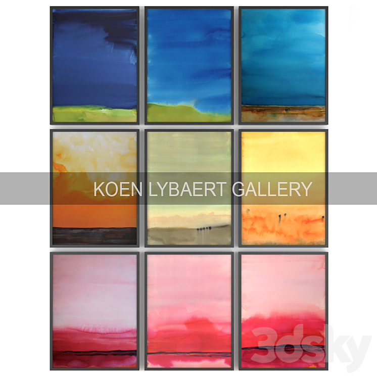 Paintings by Koen Lybaert | set 14 - Frame - 3D model