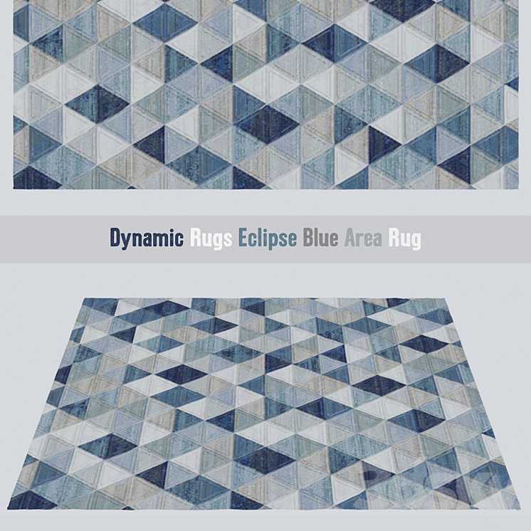 Dynamic-Rugs-Eclipse-Blue-Area-Rug - Carpets - 3D model