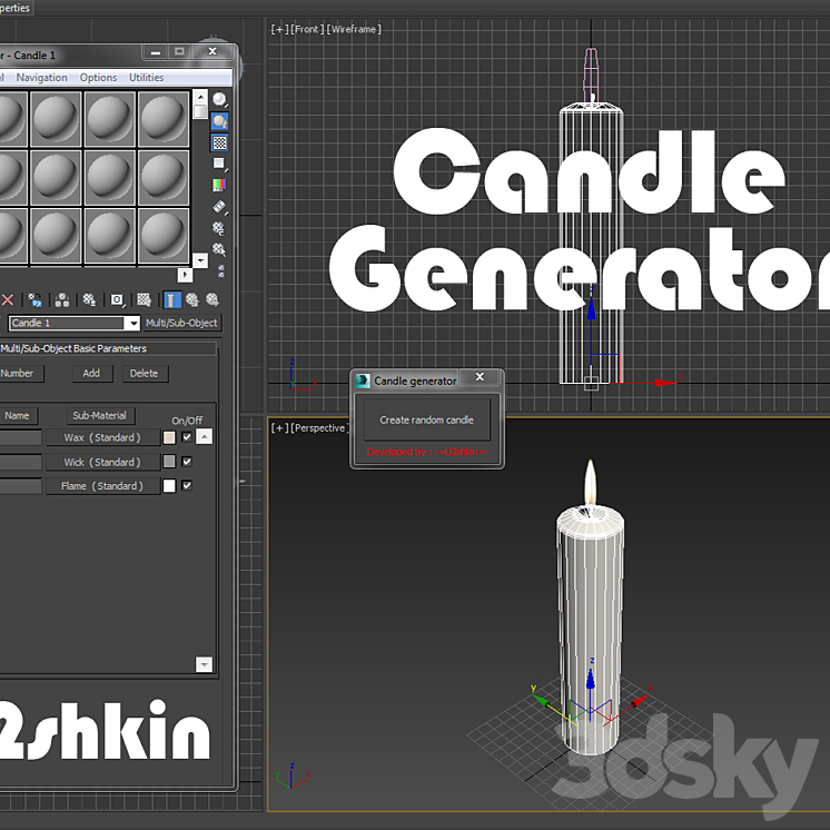 Candle generator v0.1 - Scripts - 3D model