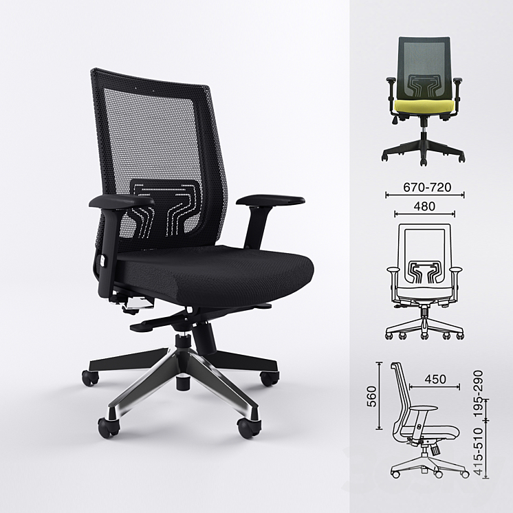 Nez 02 Office Chair - Office furniture - 3D model