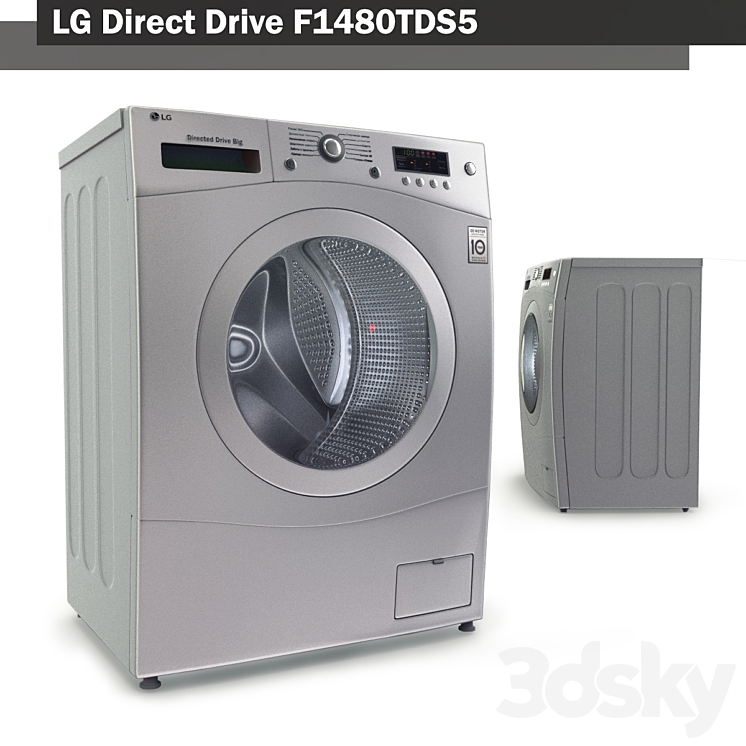 LG Direct Drive F1480TDS5 - Household appliance - 3D model