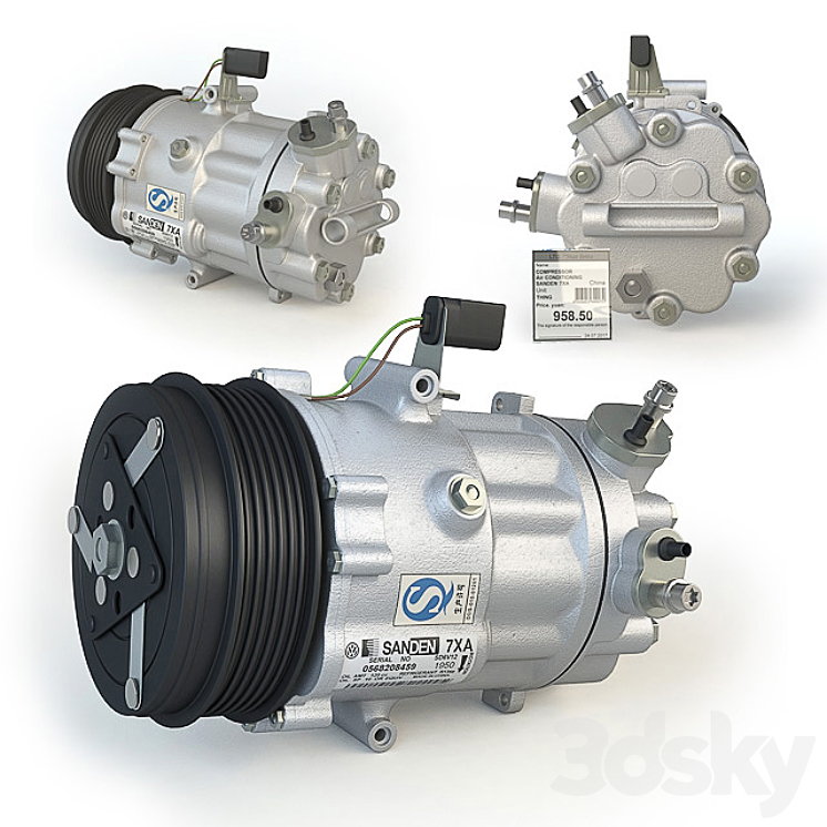 The compressor of the conditioner SANDEN 7XA - Miscellaneous - 3D model