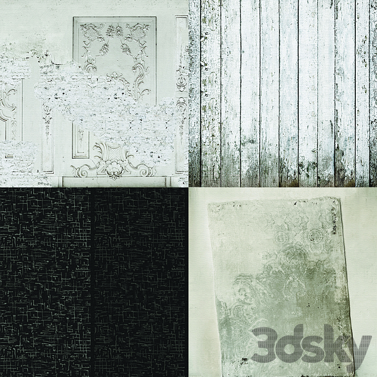 Wall &deco - Contemporary Wallpaper Pack 46 - Wall covering - 3D model