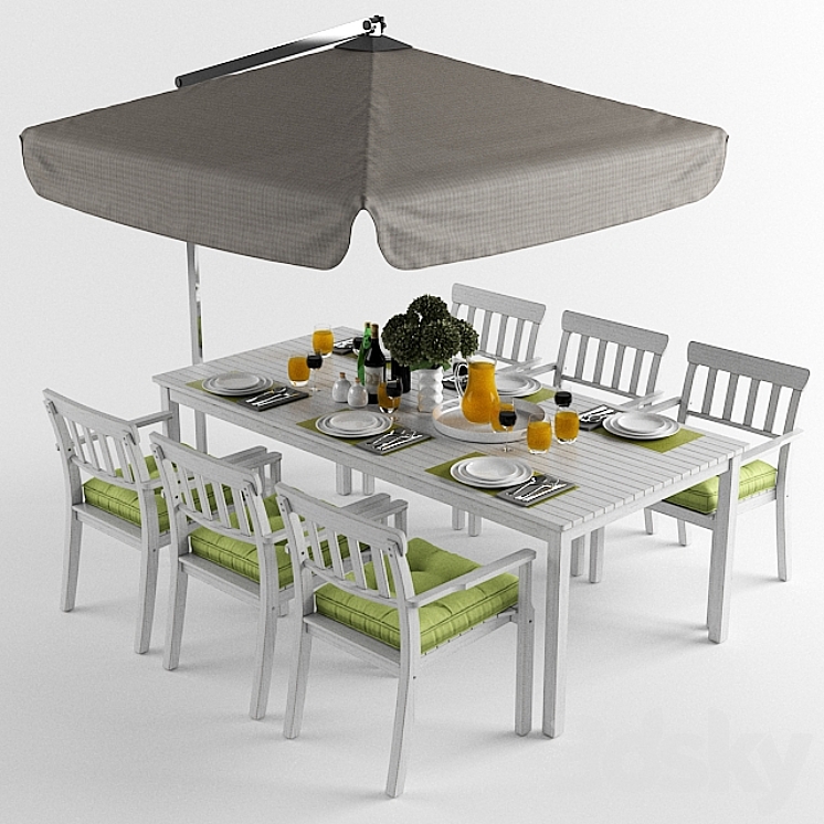 Ikea Angso - Table + Chair - 3D model