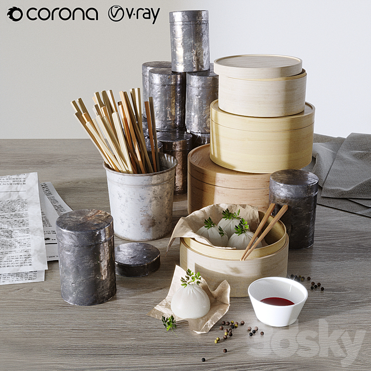 Dim sum - Other kitchen accessories - 3D model