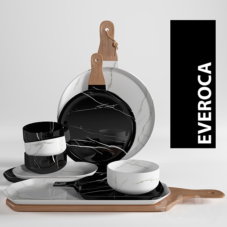 European marble ware - Tableware - 3D model