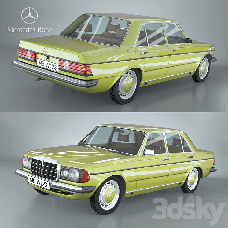 Mercedes benz W123 - Ground Transport - 3D model