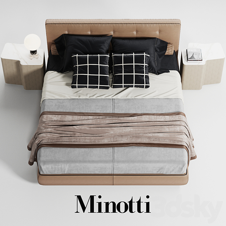 Minotti Bedford - Bed - 3D model