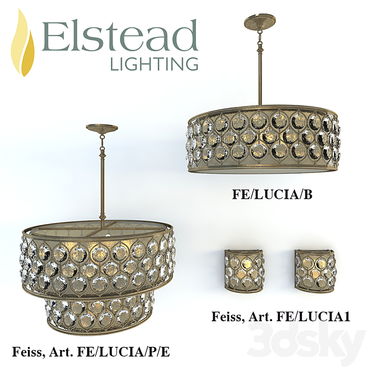 Feiss. LUCIA - Pendant light - 3D model
