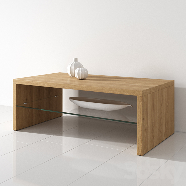 Bero coffee table with vases - Table - 3D model