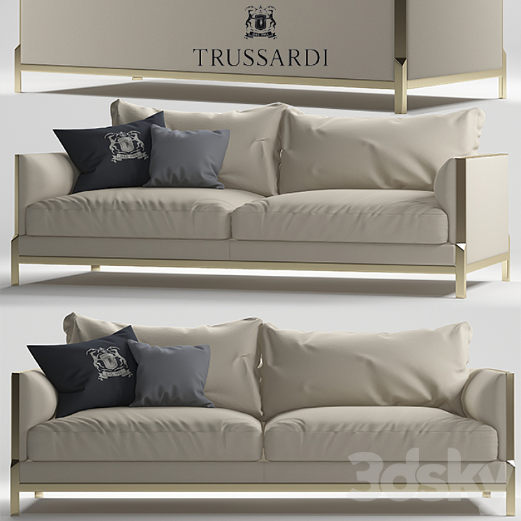 Band Sofa Two seater by Trussardi Casa - Sofa - 3D model