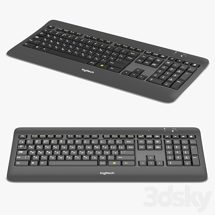 Logitech Wireless Keyboard K800 - PC & other electronics - 3D model