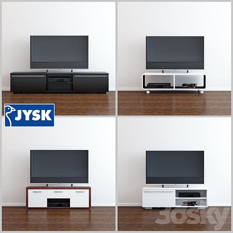 JYSK TV tables set 3 - Sideboard & Chest of drawer - 3D model