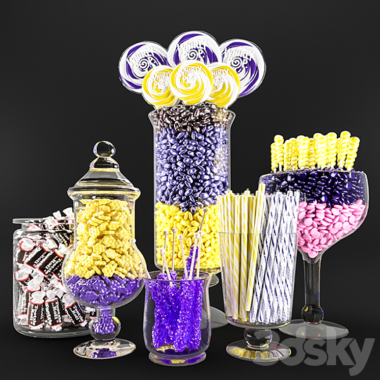 Candy explosion - Food and drinks - 3D model