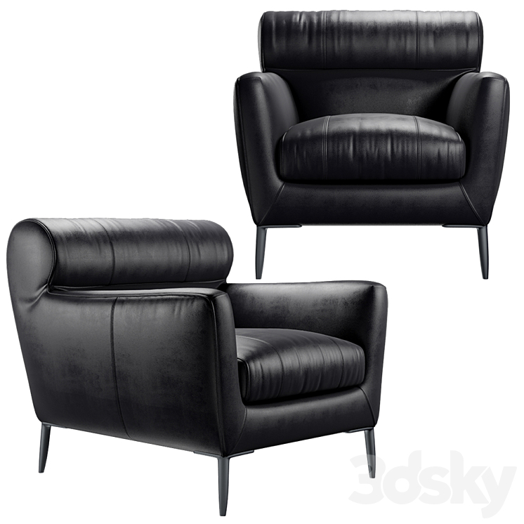 Roche Bobois POLTRONA VIRGULE - Arm chair - 3D model