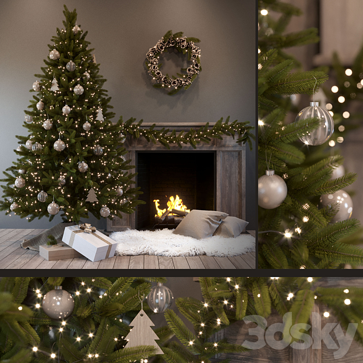 Christmas Set - Decorative set - 3D model