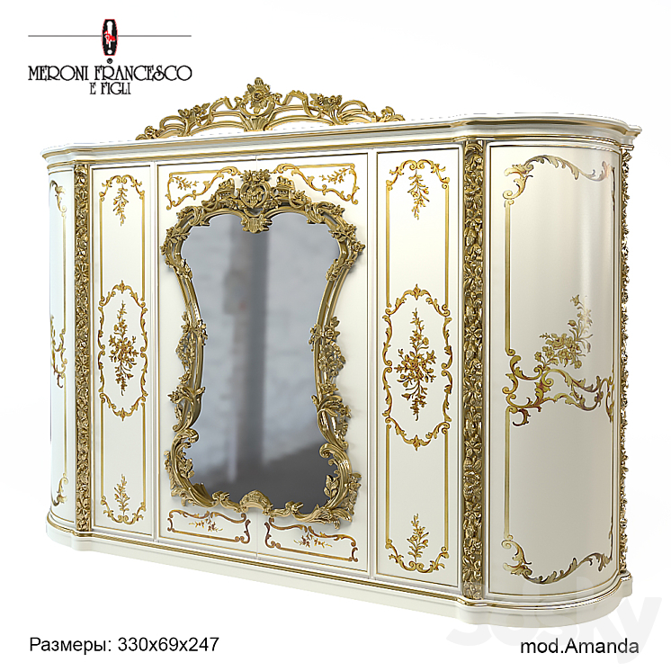 Wardrobe.Model "Amanda". - Wardrobe & Display cabinets - 3D model