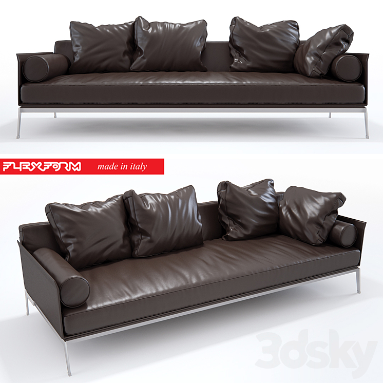 Flexform HAPPY-HOUR - Sofa - 3D model