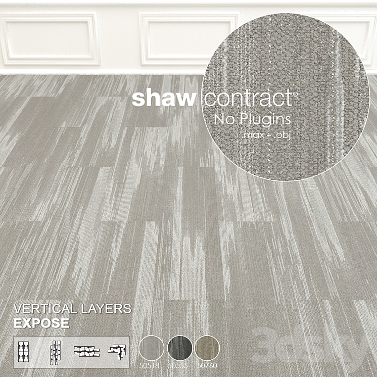 Shaw Carpet Vertical Layers Wall to Wall Floor No 2 - Carpets - 3D model