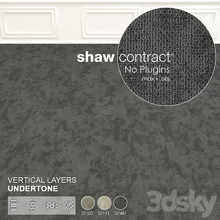 Shaw Carpet Vertical Layers Wall to Wall Floor No 7 - Carpets - 3D model