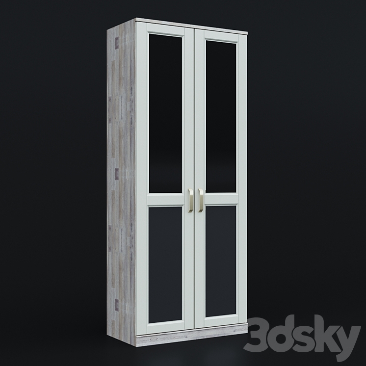 Provence wardrobe with mirror - Wardrobe & Display cabinets - 3D model