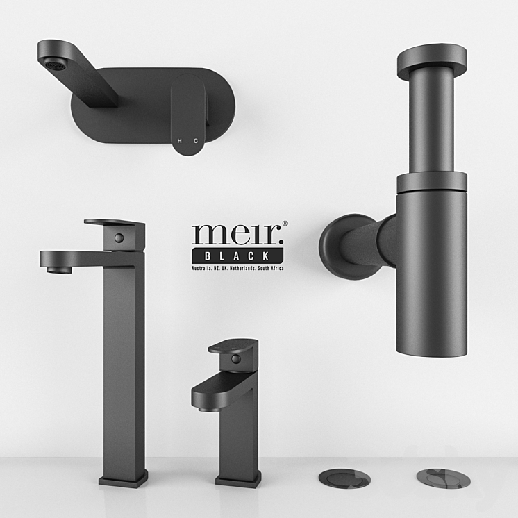 Meir_Black_set_07 - Faucet - 3D model