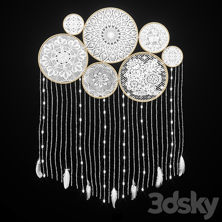 Wall decor Lace Catcher dreams - Other decorative objects - 3D model