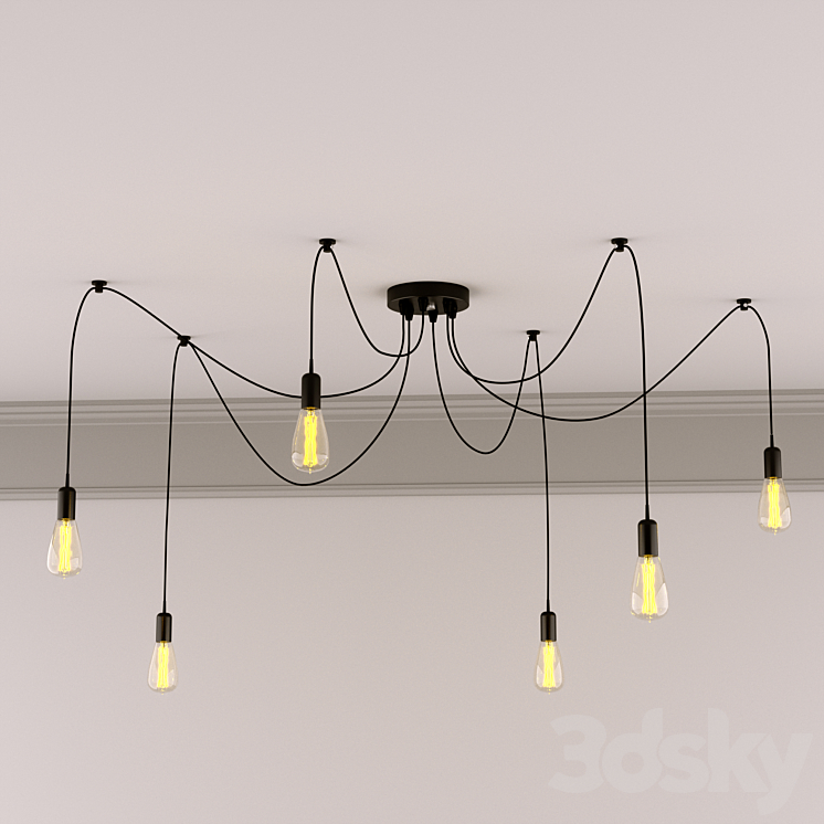 spider pedant light - Pendant light - 3D model